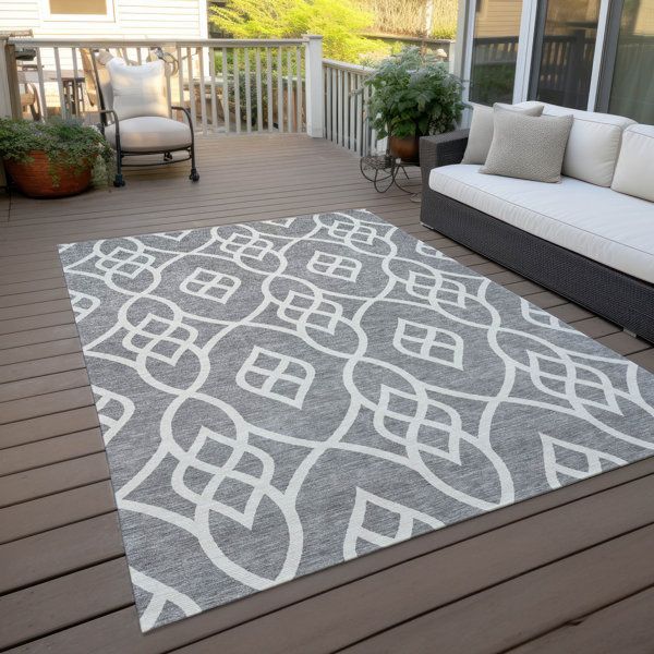 Langley Street Malek Indoor/Outdoor Area Rug with Non-Slip Backing | Wayfair